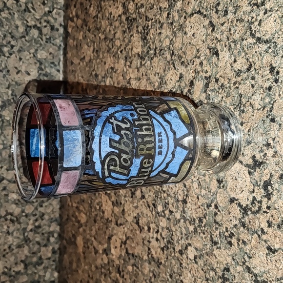 Pabst Blue Ribbon | Dining | Vintage Stained Glass Look Pabst Blue ...